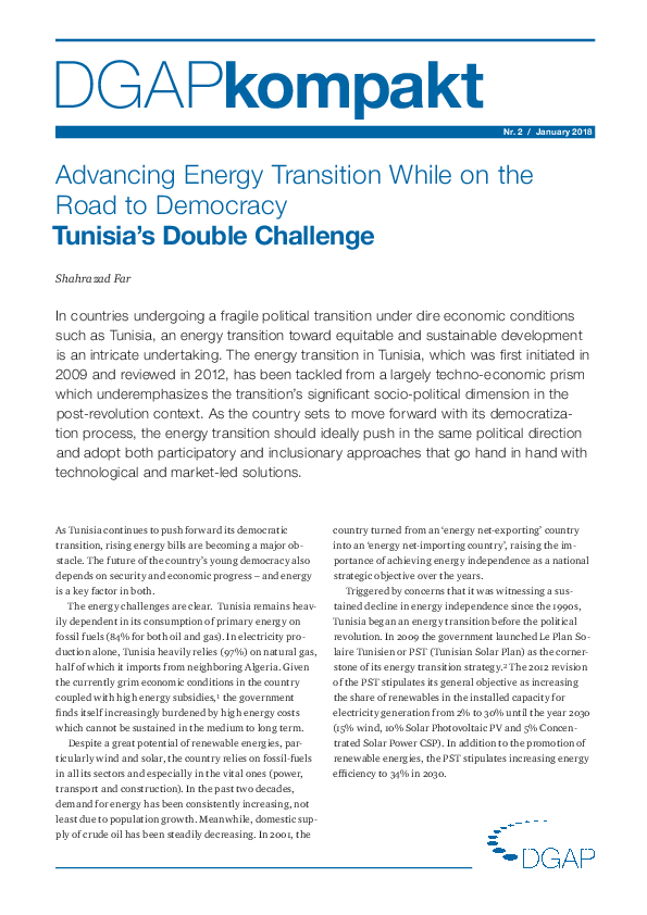 (PDF) Advancing Energy Transition While on the Road to Democracy ...