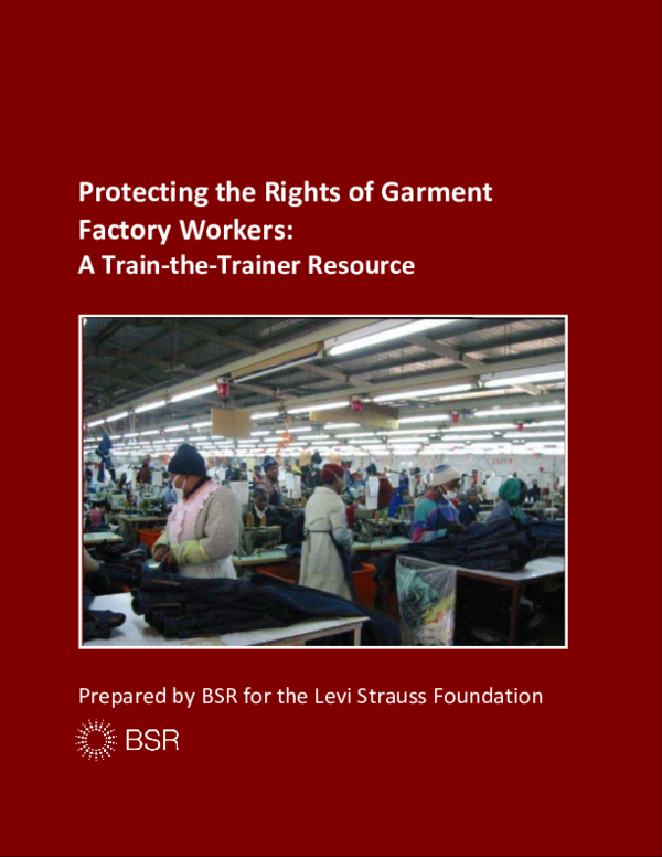 (PDF) Protecting the Rights of Garment Factory Workers: A Train-the ...