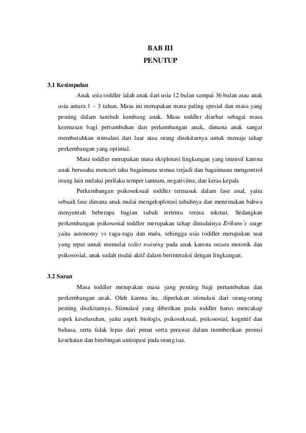 (DOC) BAB III PENUTUP 3.1 Kesimpulan
