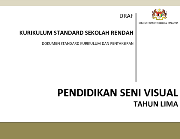 (PDF) Dokumen Standard Kurikulum dan Pentaksiran Pendidikan Seni Visual Tahun