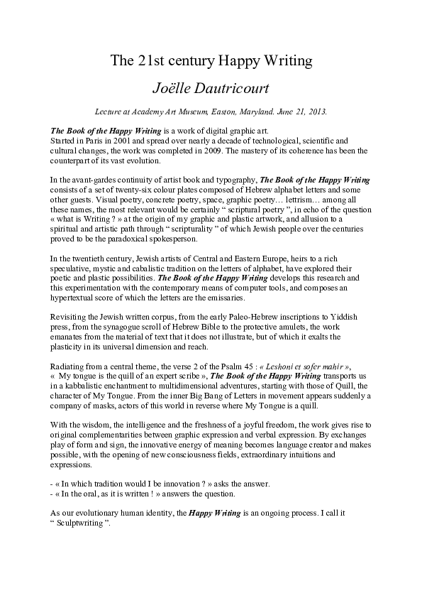 (PDF) Digital Art: The Book of Happy Writing