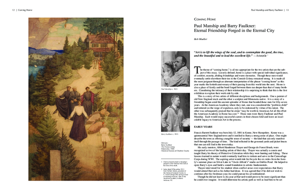 (PDF) Paul Manship and Barry Faulkner: Eternal Friendship Forged in the ...