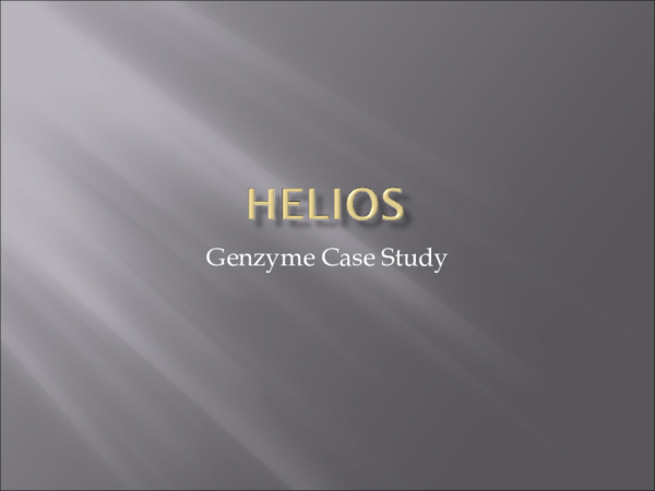 (PPT) Genzyme Presentation Team Helios | Jackie Winkler - Academia.edu