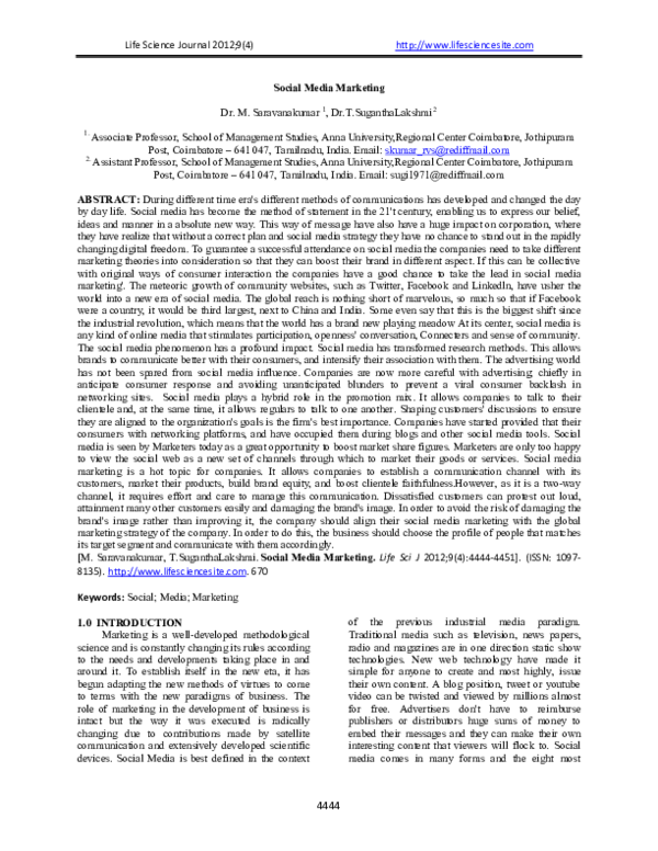 (PDF) Social Media Marketing