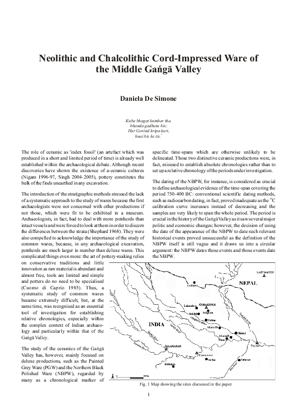 (PDF) 'Neolithic and Chalcolithic Cord-Impressed Ware of the Middle ...