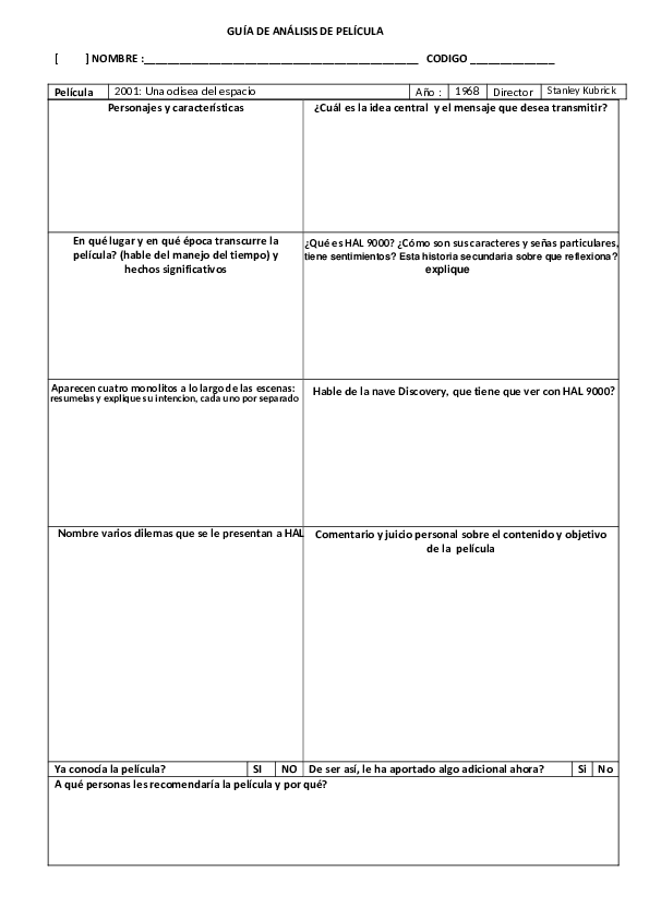 (PDF) GUÍA DE ANÁLISIS DE PELÍCULA [ ] NOMBRE