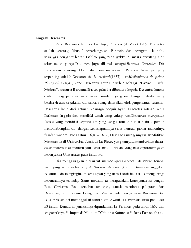 (DOC) Filsafat ilmu (Rasionalisme)