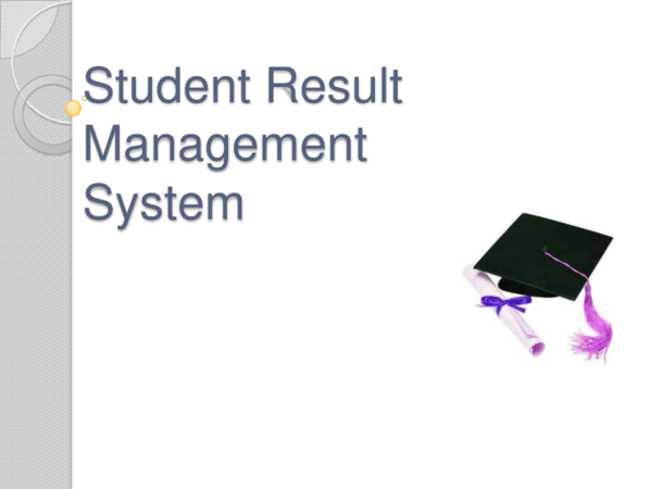 (PDF) Student Result Management System
