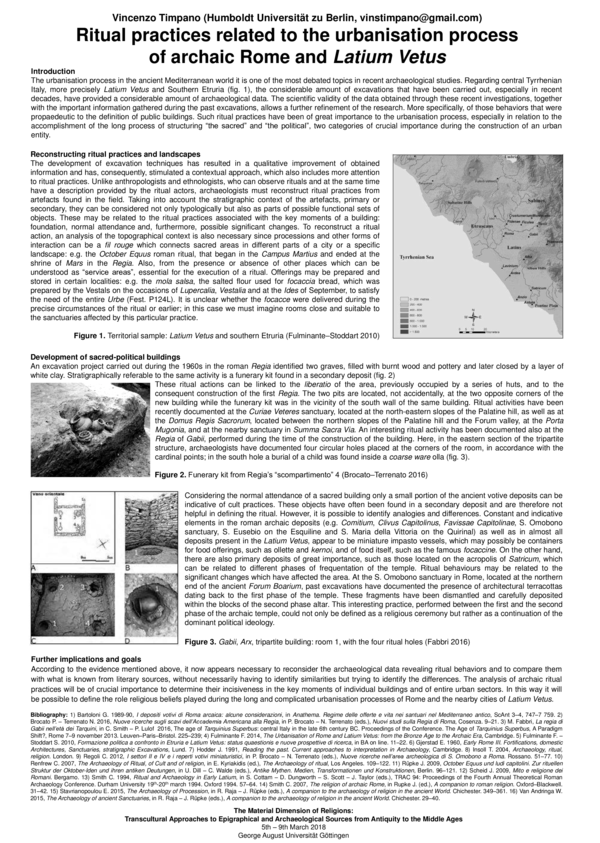 (PDF) Ritual practices related to the urbanisation process of archaic ...