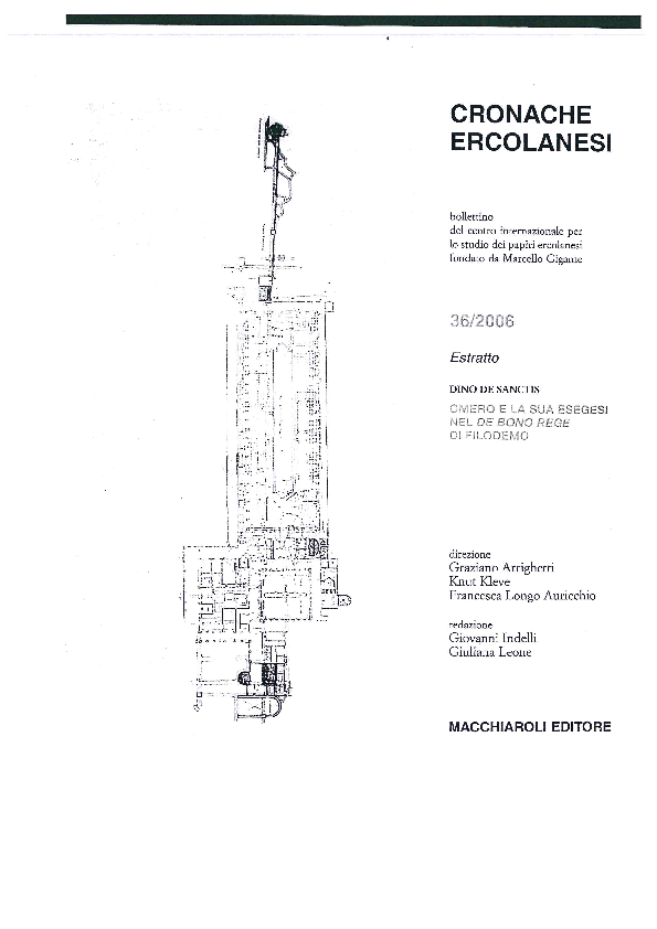 (PDF) Omero e la sua esegesi nel De bono rege di Filodemo