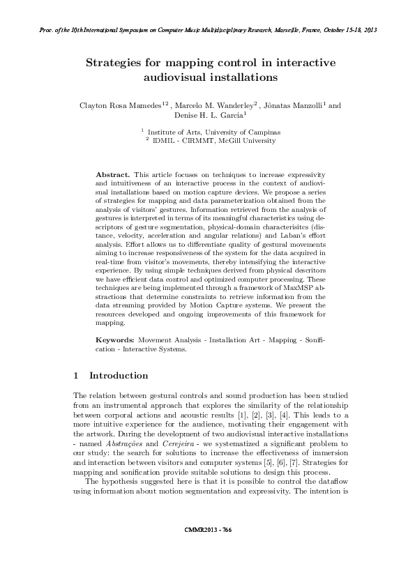 (PDF) Strategies for mapping control in interactive audiovisual ...