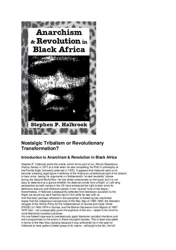(PDF) Regional Tribalism or Revolutionary Transformation? Introduction ...