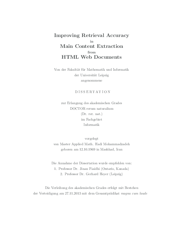 (PDF) Improving Retrieval Accuracy in Main Content Extraction from HTML Web Documents | Adeel ...