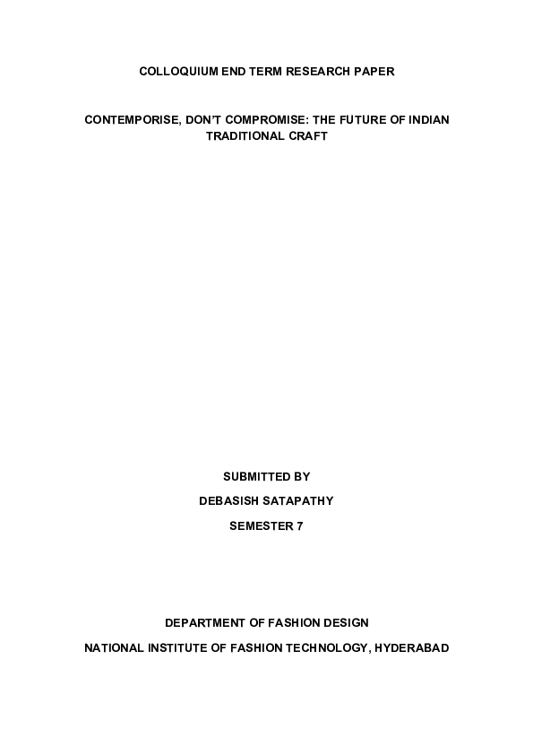 (PDF) Debasish CONTEMPORISE, DONâ•ŽT COMPROMISE THE FUTURE OF INDIAN ...