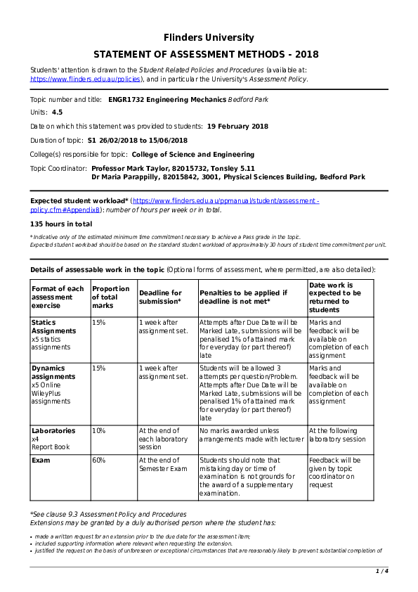 (PDF) Statement of Assessment Methods