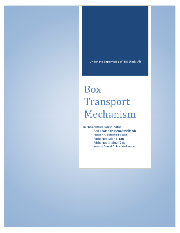 (PDF) Box Transport Mechanism