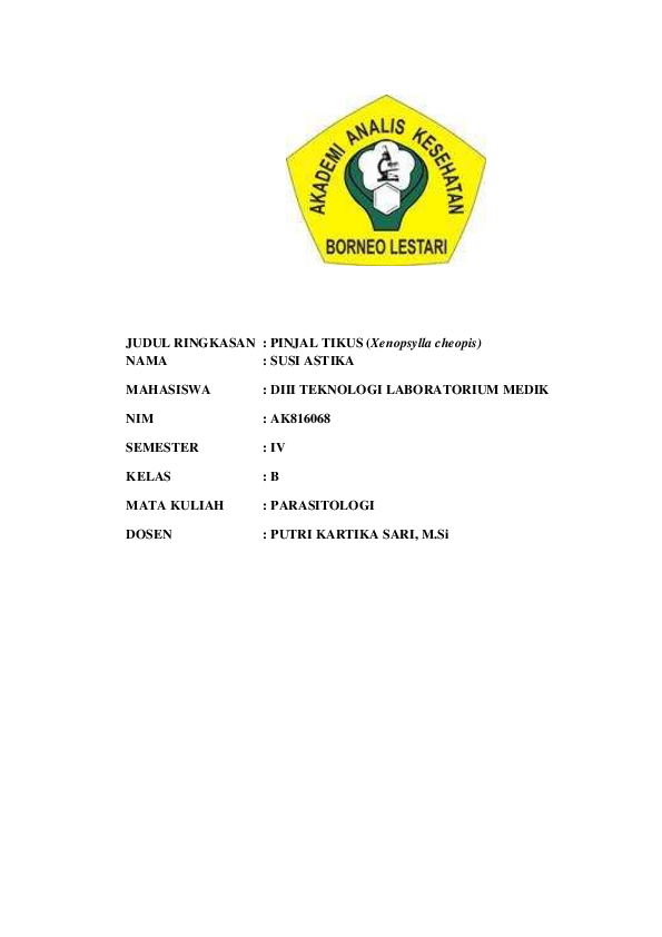 (PDF) Parasitologi Pinjal Tikus Kelompok 6.pdf