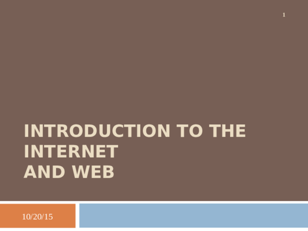 (PDF) INTRODUCTION TO THE INTERNET AND WEB