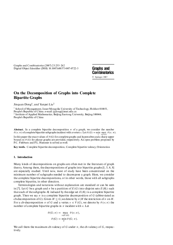 complete bipartite graph k3