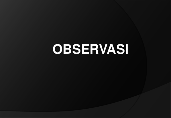 (PDF) OBSERVASI
