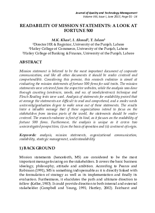 PDF Readability Of Mission Statement A Look At Fortune 500 Scholar pdf-readability-of-mission-statement-a-look-at-fortune-500-scholar
