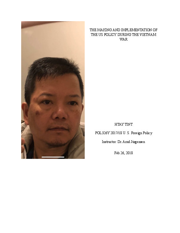 (PDF) THE MAKING AND IMPLEMENTATION OF THE US POLICY DURING THE VIETNAM ...