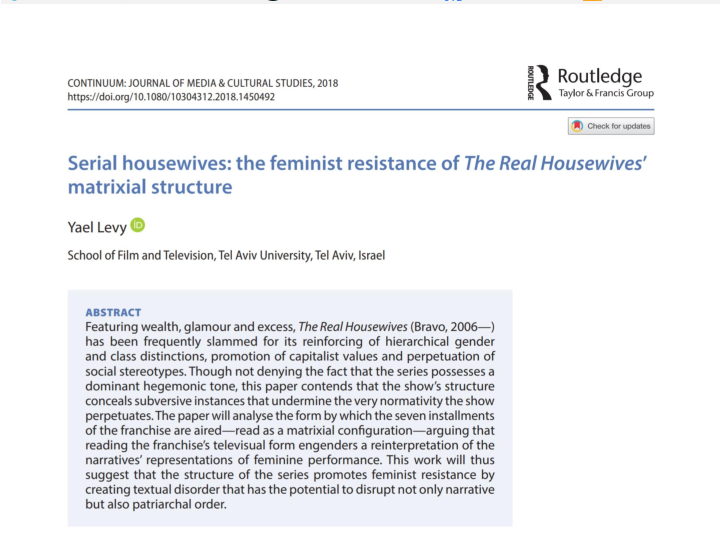 (PDF) "Serial Housewives: The Feminist Resistance of The Real ...