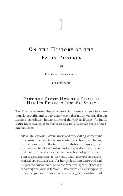 (PDF) Daniel Boyarin, “On the History of the Early Phallus,” in Sharon ...