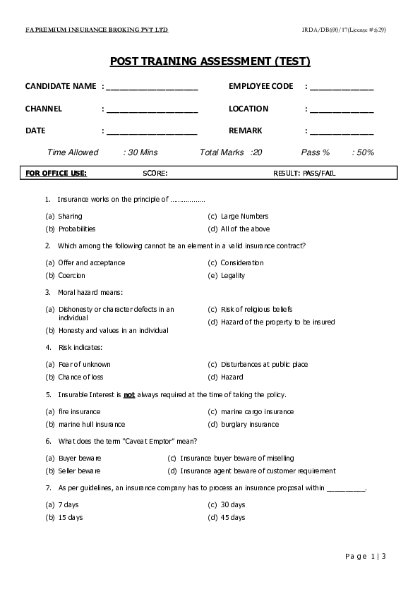 (PDF) POST TRAINING ASSESSMENT (TEST | uniyk pkl - Academia.edu