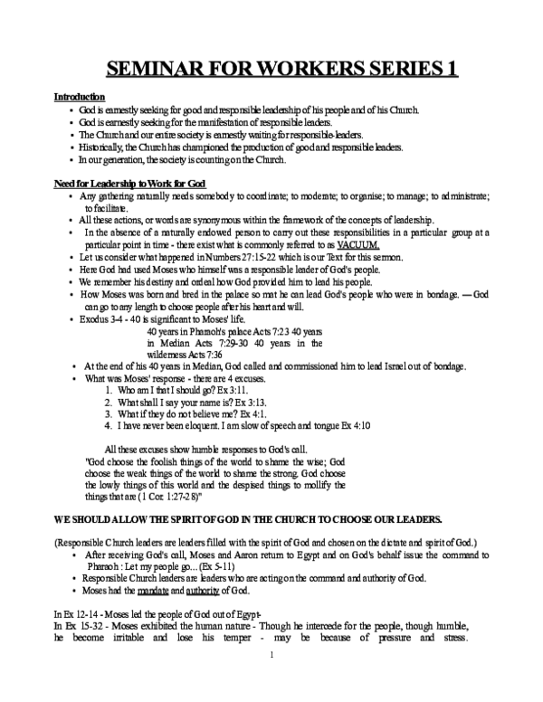 (DOC) SEMINAR FOR WORKERS SERIES 1