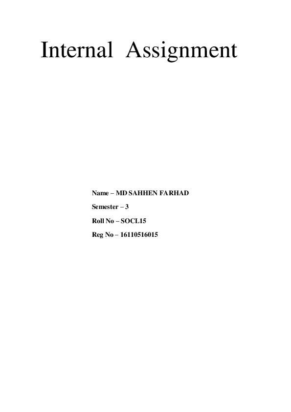 (DOC) Internal Assignment | MD SAHEEN FARHAD - Academia.edu