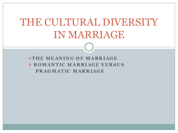 (PPT) THE CULTURAL DIVERSITY IN MARRIAGE