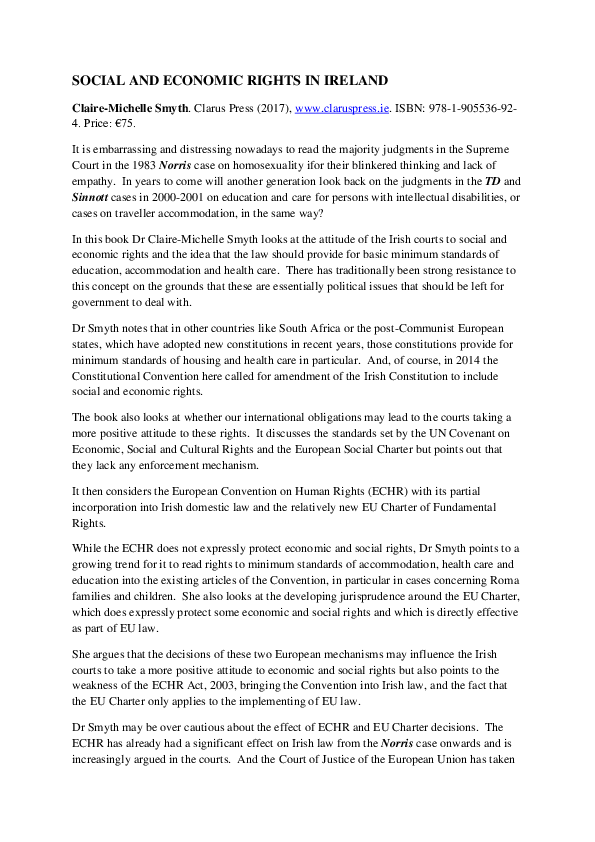 (DOC) Social and Economic Rights in Ireland