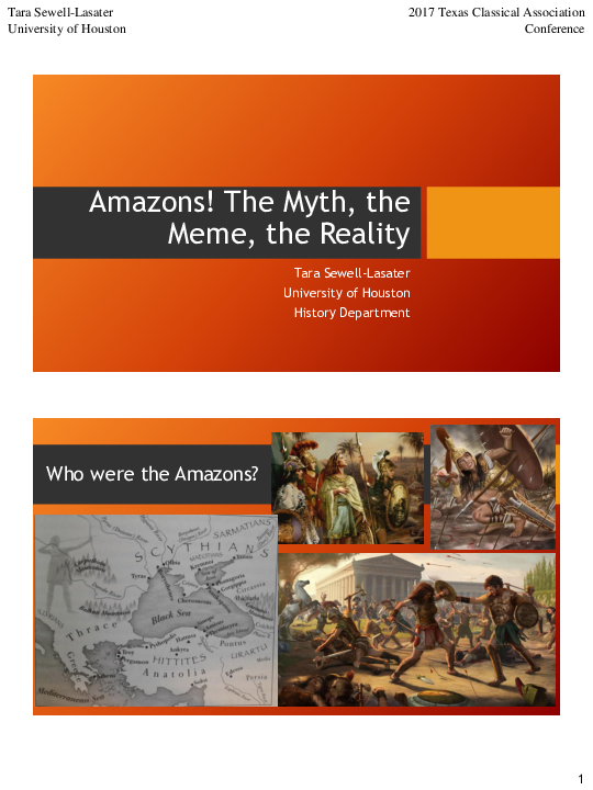 (PDF) Amazons: The Myth, the Meme, the Reality