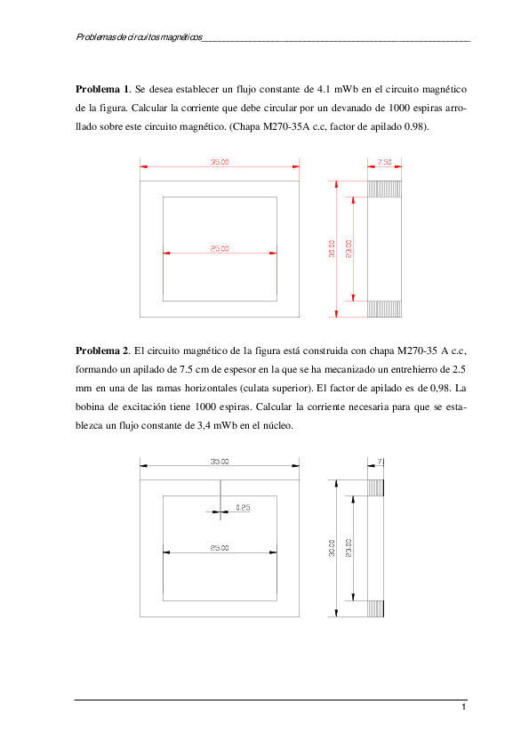 Pdf Problemas De Circuitos Magnéticos