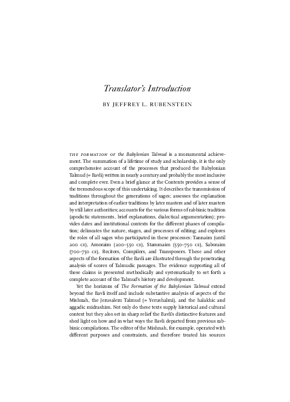 (PDF) Jeffrey L. Rubenstein, “Introduction,” in David Weiss Halivni, The Formation of the ...