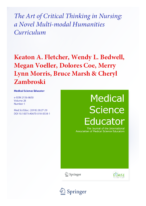 (PDF) The Art of Critical Thinking in Nursing: a Novel Multi-modal ...