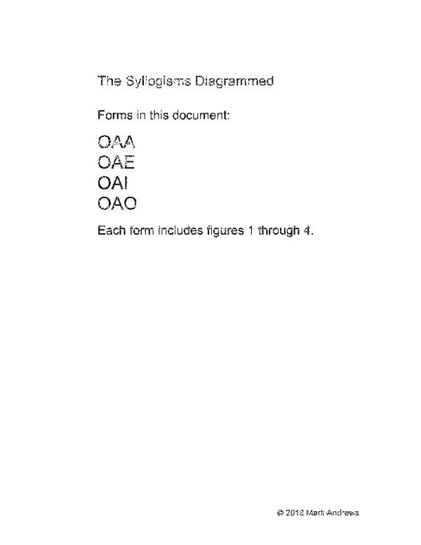 (PDF) Syllogisms Diagrammed: OAA to OAO.pdf