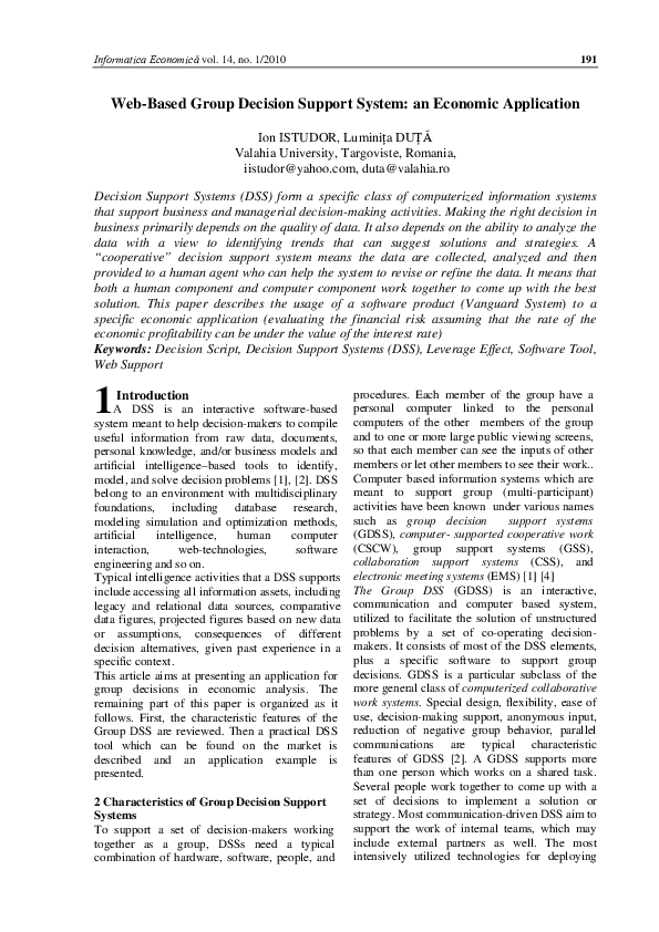 Pdf Asynchronous And Distributed Multi Criteria Decision Making Using A Web Based Group 