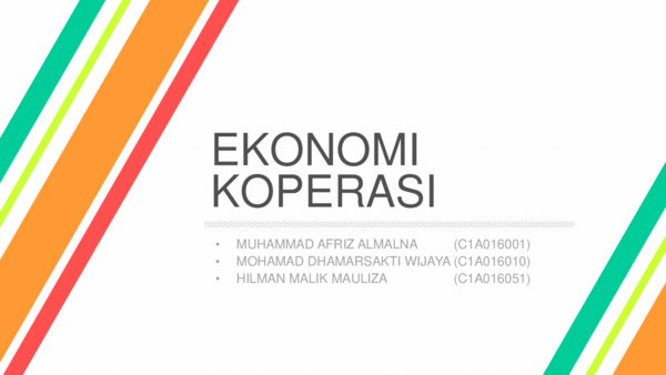 (PPT) PPT KOPERASI