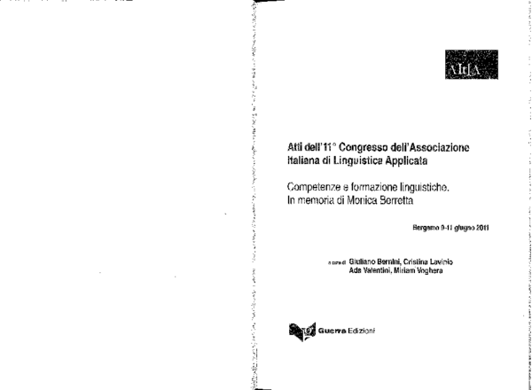 (PDF) L’input linguistico nel continuum delle situazioni didattiche ...