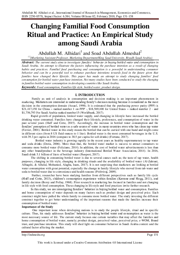 (PDF) Changing Familial Food Consumption Ritual and Practice: An ...