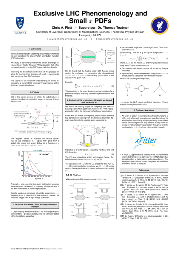 (PDF) Exclusive LHC Phenomenology and Small x PDFs (Poster presented at ...