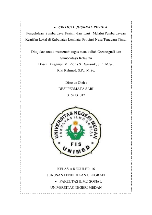 (DOC) CRITICAL JOURNAL REVIEW