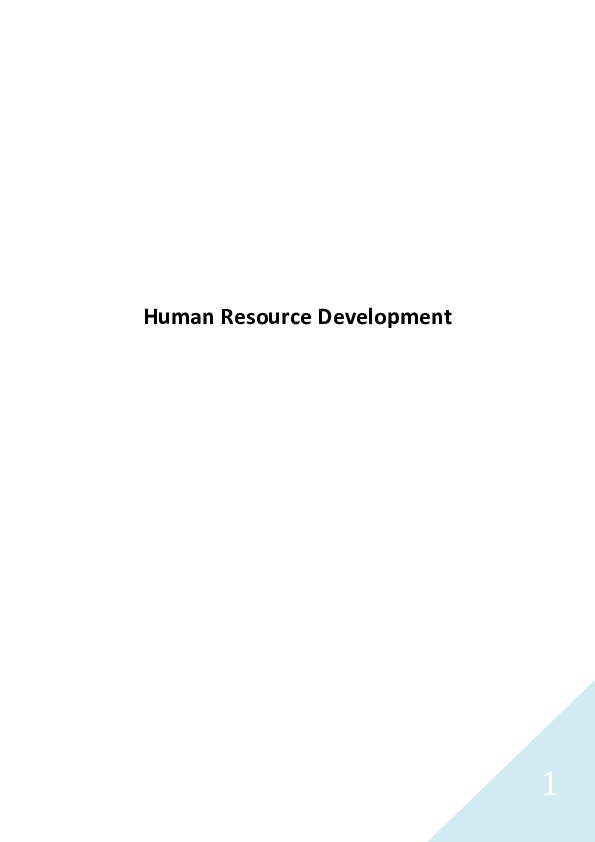 (DOC) Human Resource Development