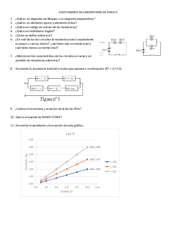 (PDF) CUESTIONARIO DE LABORATORIO DE FISICA II