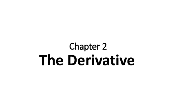 (PPT) Chapter 2 Derivative