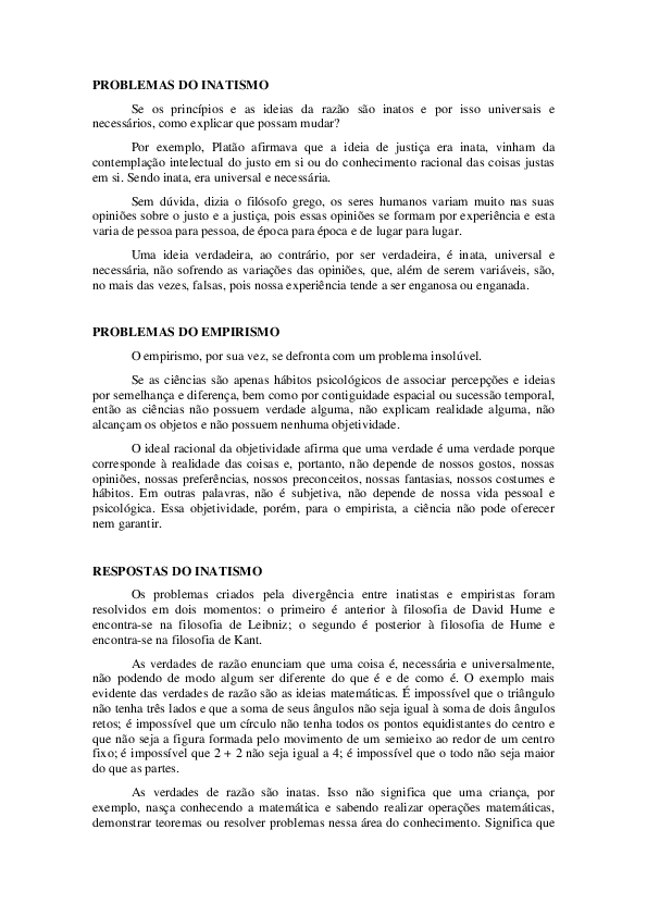 (DOC) PROBLEMAS DO INATISMO