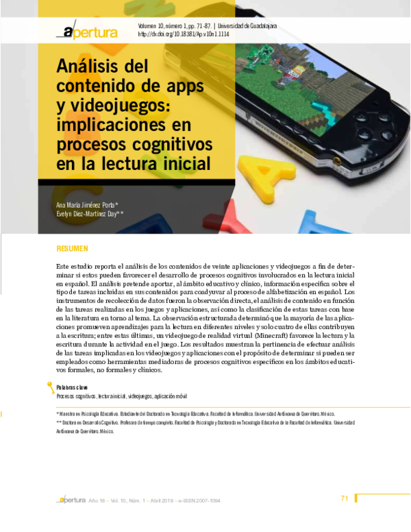 (PDF) Content analysis of apps and video games: Implications in ...