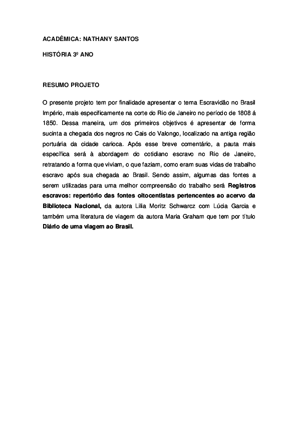 (DOC) RESUMO PROJETO | Nathany Santos - Academia.edu
